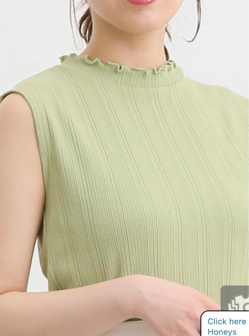 Japan Honeys apple green top, Women's Fashion, Tops, Blouses on Carousell