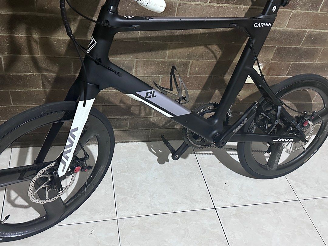 JAVA Cl Carbon Fiber Mini Velo Bike 22sp tri spoke carbon wheels ...
