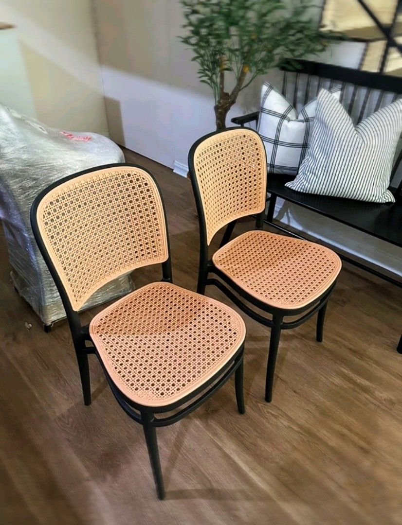Kerusi Nordic Rotan Design Rattan Design Dining Chair Cafe Chairs ...