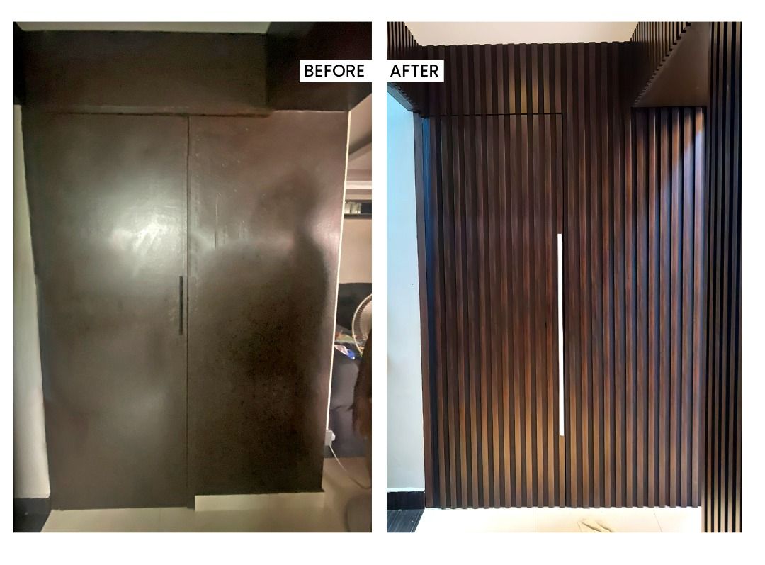 Korea Fluted Panel with LED Light Install / Miga Fluted Panel / Korea ...