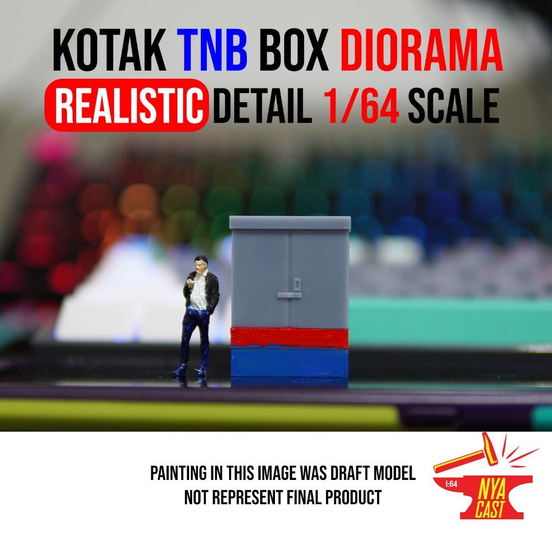 Kotak TNB Box Meter Tepi Jalan 1/64 Diorama Diecast Garage Workshop ...