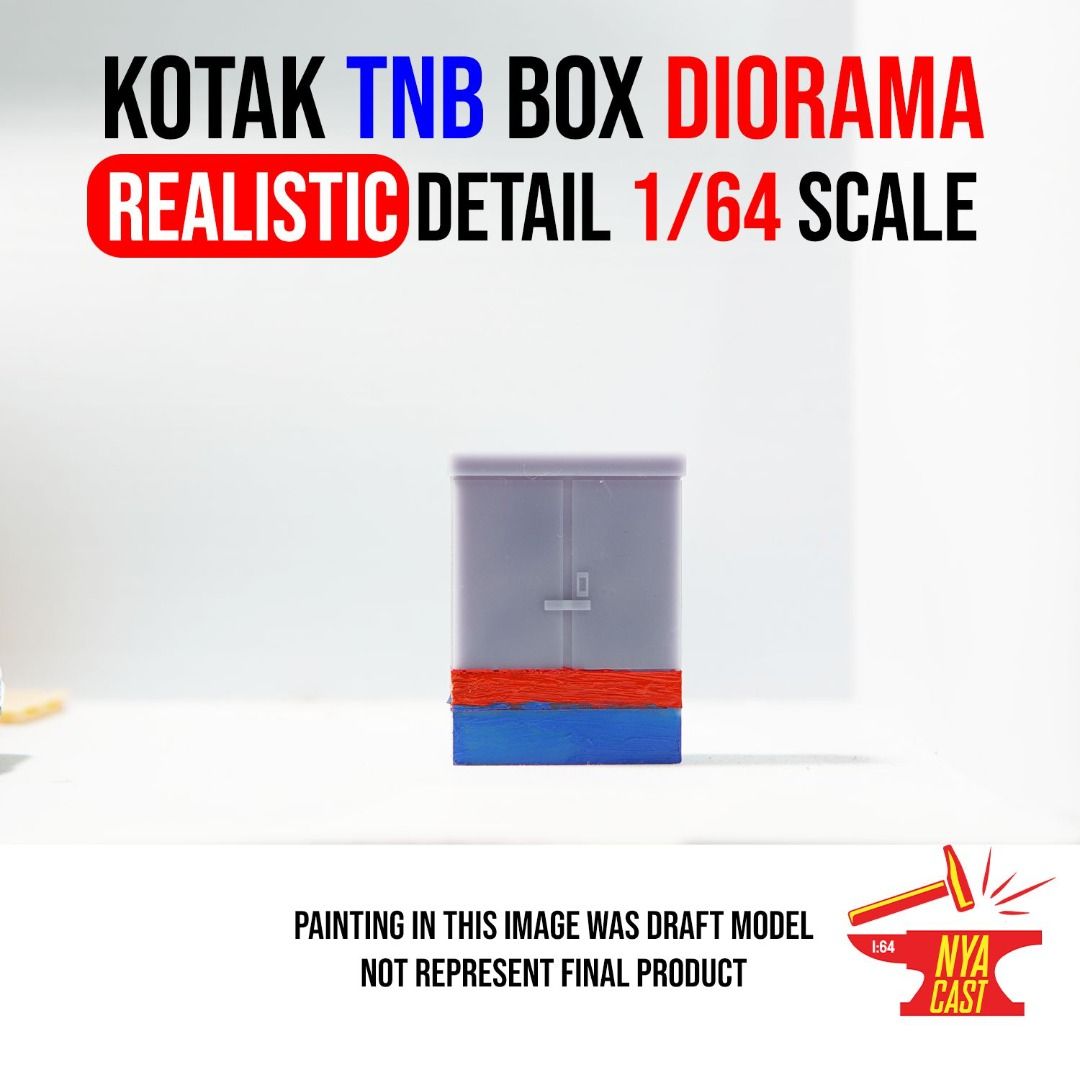 Kotak TNB Box Meter Tepi Jalan 1/64 Diorama Diecast Garage Workshop ...