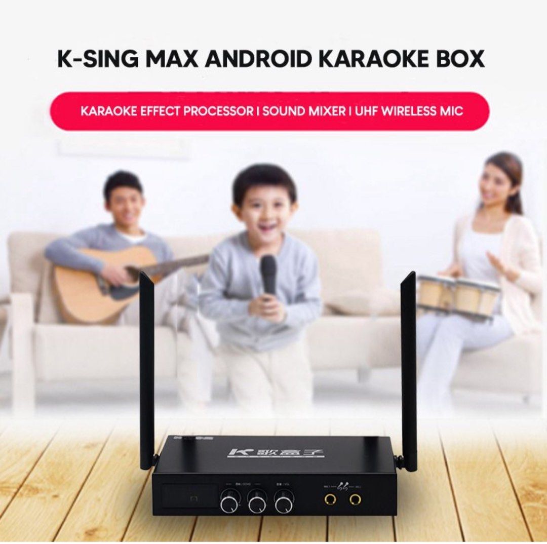 K-SING MAX- Home Karaoke Set * 2 Wireless Microphones with cover*, TV ...