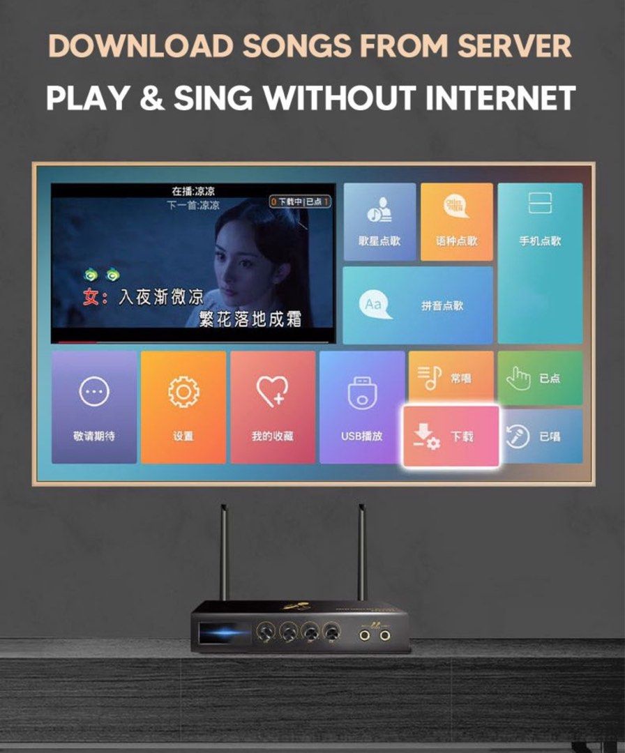 K-SING MAX- Home Karaoke Set * 2 Wireless Microphones with cover*, TV ...