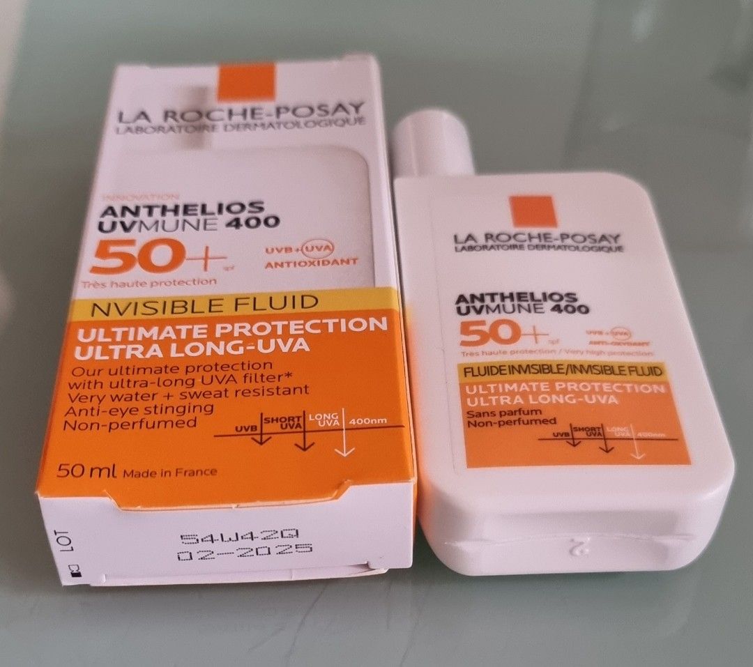 La Roche-Posay UVMUNE 400 Invisible fluid sunscreen, Beauty & Personal ...