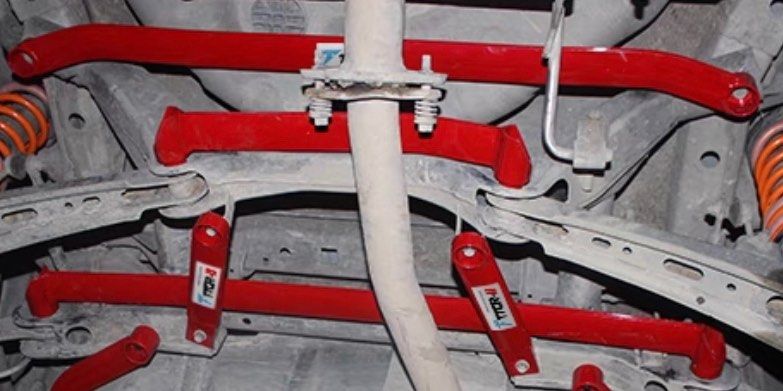 Lancer Ex Rear lower Strut Bars / under braces support bars, Car ...