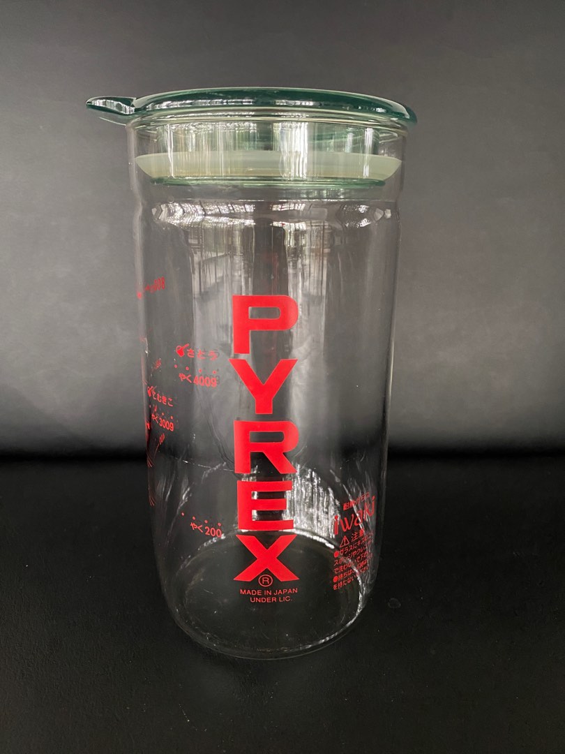 Large Pyrex Glass Cannister Container Jar with Lid & Silicone Seal, by ...