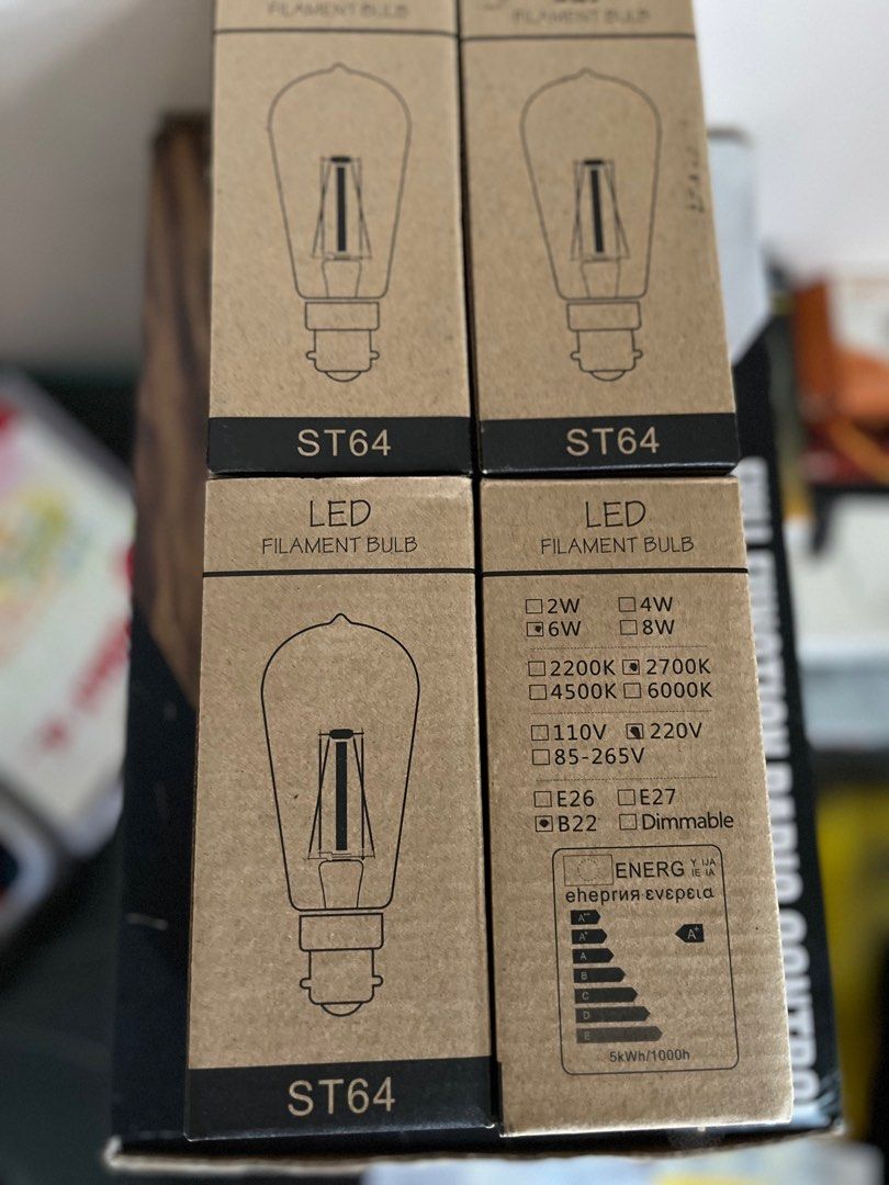 led filament bulb st 64 220V, TV & Home Appliances, Electrical ...