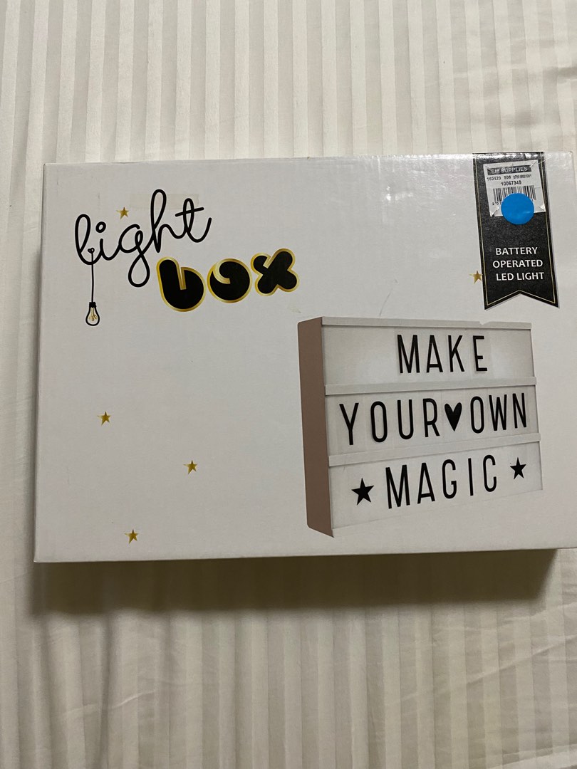 Light box decoration, Furniture & Home Living, Lighting & Fans ...