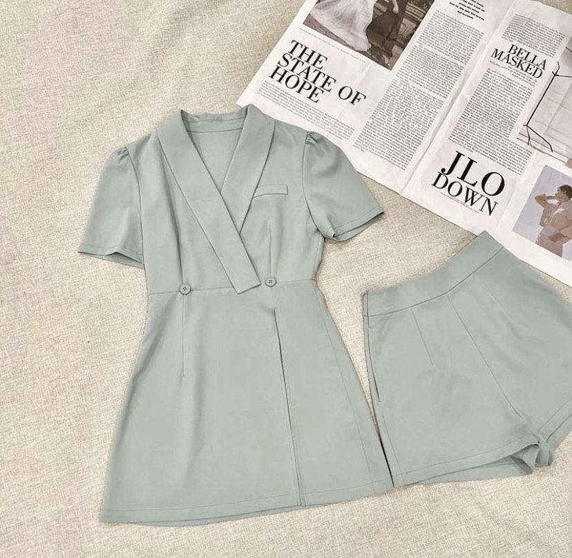 Light Green Coordinates Set, Women's Fashion, Dresses & Sets, Sets or ...