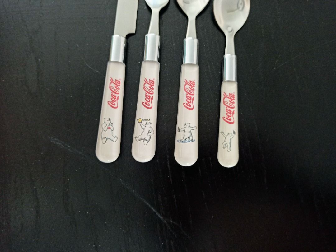 (LIMITED EDITION) 4pc Coke Coca Cola Utensil Set, Furniture & Home ...