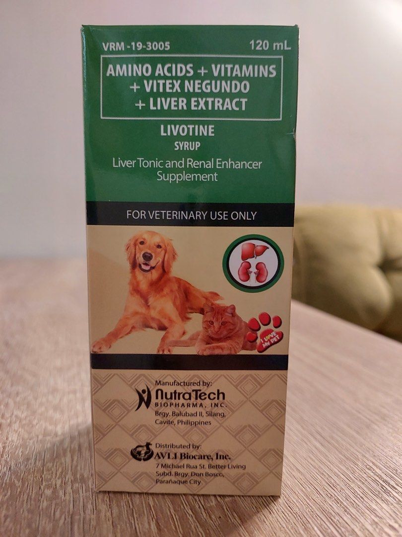 LIVOTINE 120ml Syrup Liver tonic and Renal enhancer, Pet Supplies, Pet ...