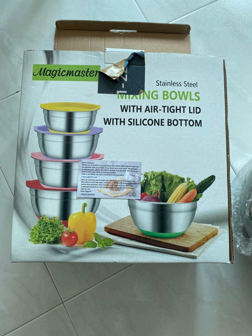 Magic master mixing bowls with air tight lid, Furniture & Home Living ...