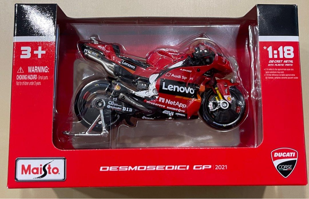 Maisto motorcycle 1/18 die cast metal with Plastic Parts Ducati 63 ...