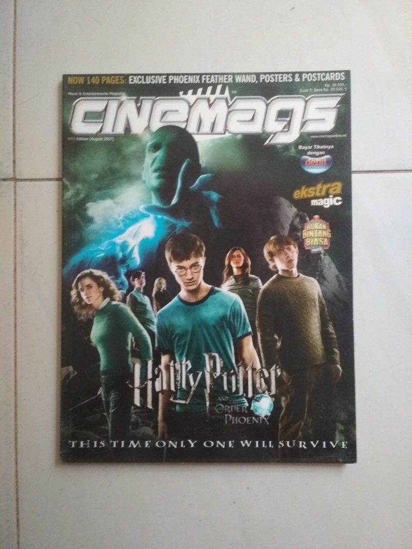 Majalah Cinemags edisi Harry Potter and The Order of The Phoenix, Buku ...