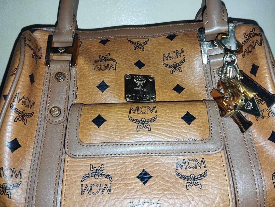 Mcm vintage visetos front pocket small satchel, Luxury, Bags & Wallets ...