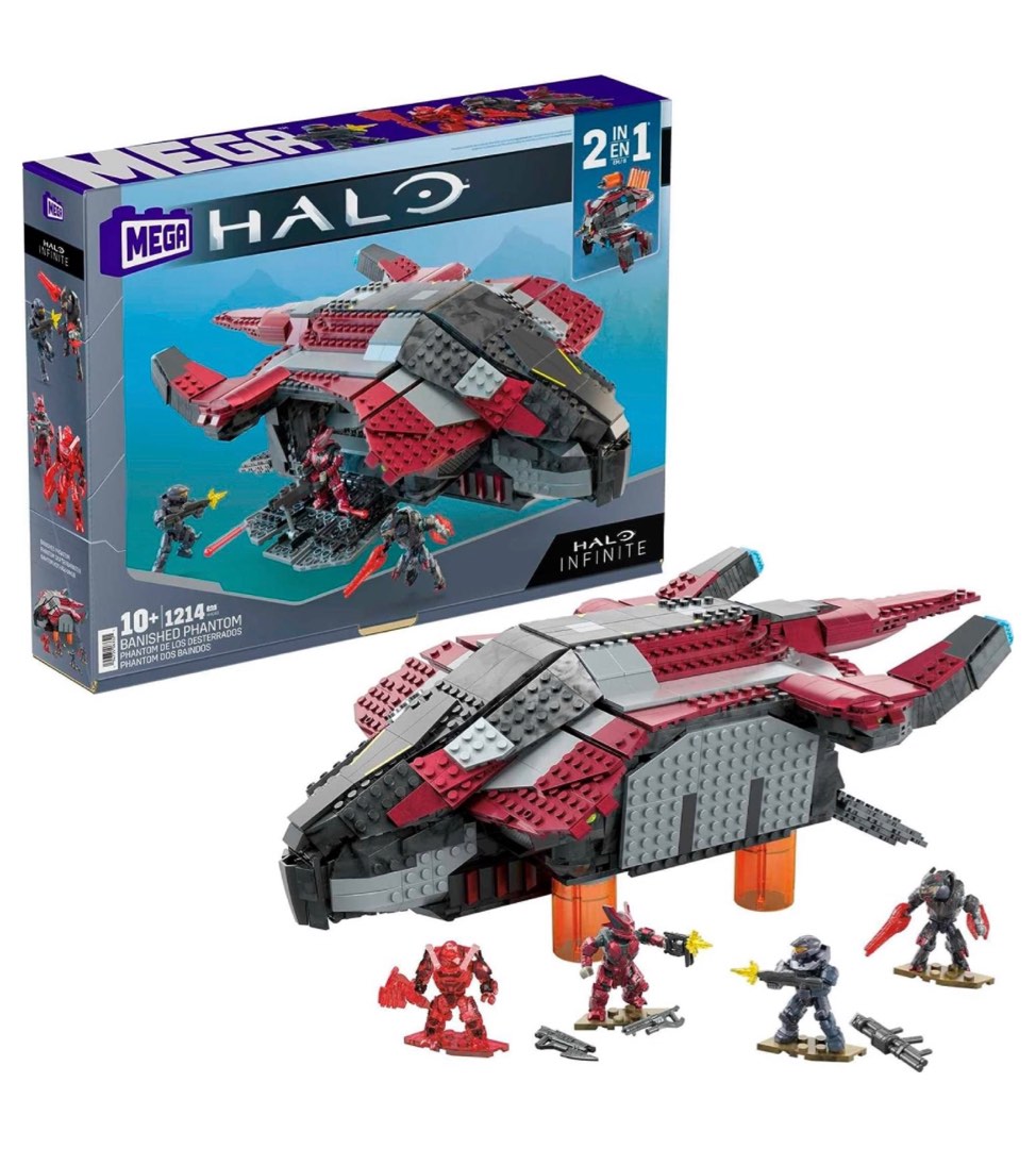 Mega Construx Halo Infinite Banished Phantom Building Set, 興趣及遊戲, 玩具 ...