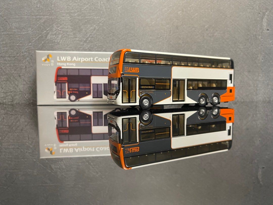 *Member Exclusive* Tiny HK LWB Airport Coach Bus Orange 1/110 1:110 not ...