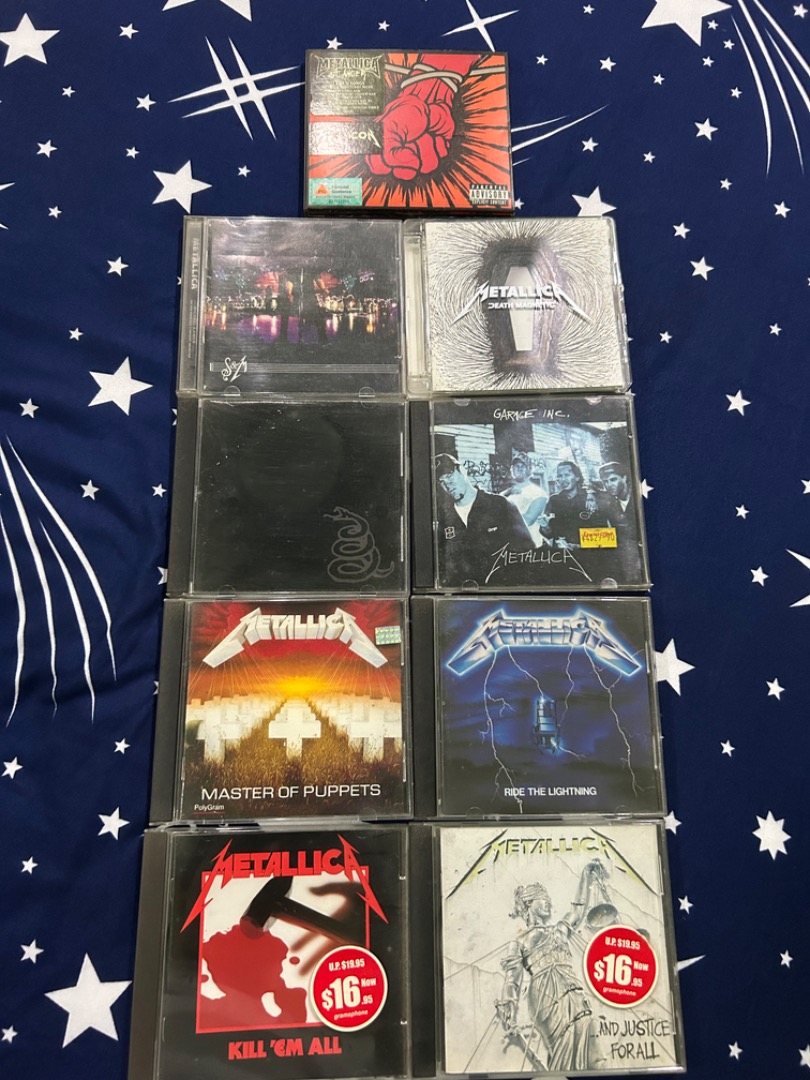 Metallica CDs Kill Em All, Master of Puppets, Ride the lightning, And ...