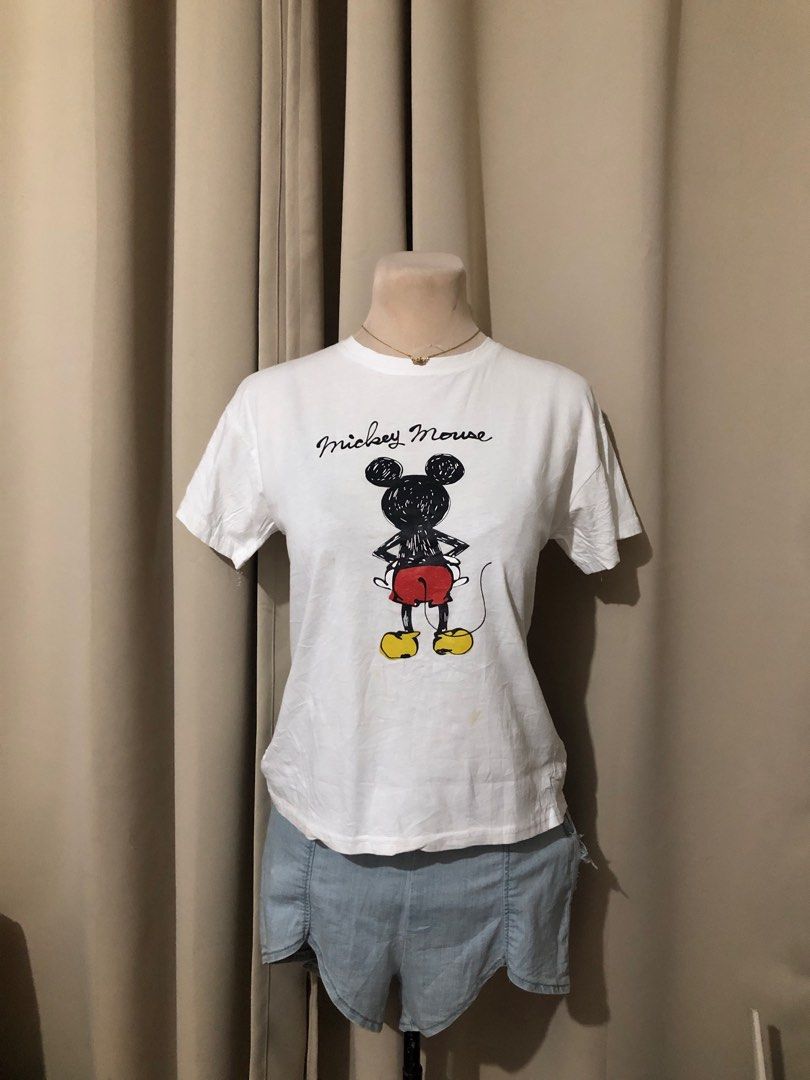 mickey basic, Women's Fashion, Tops, Shirts on Carousell