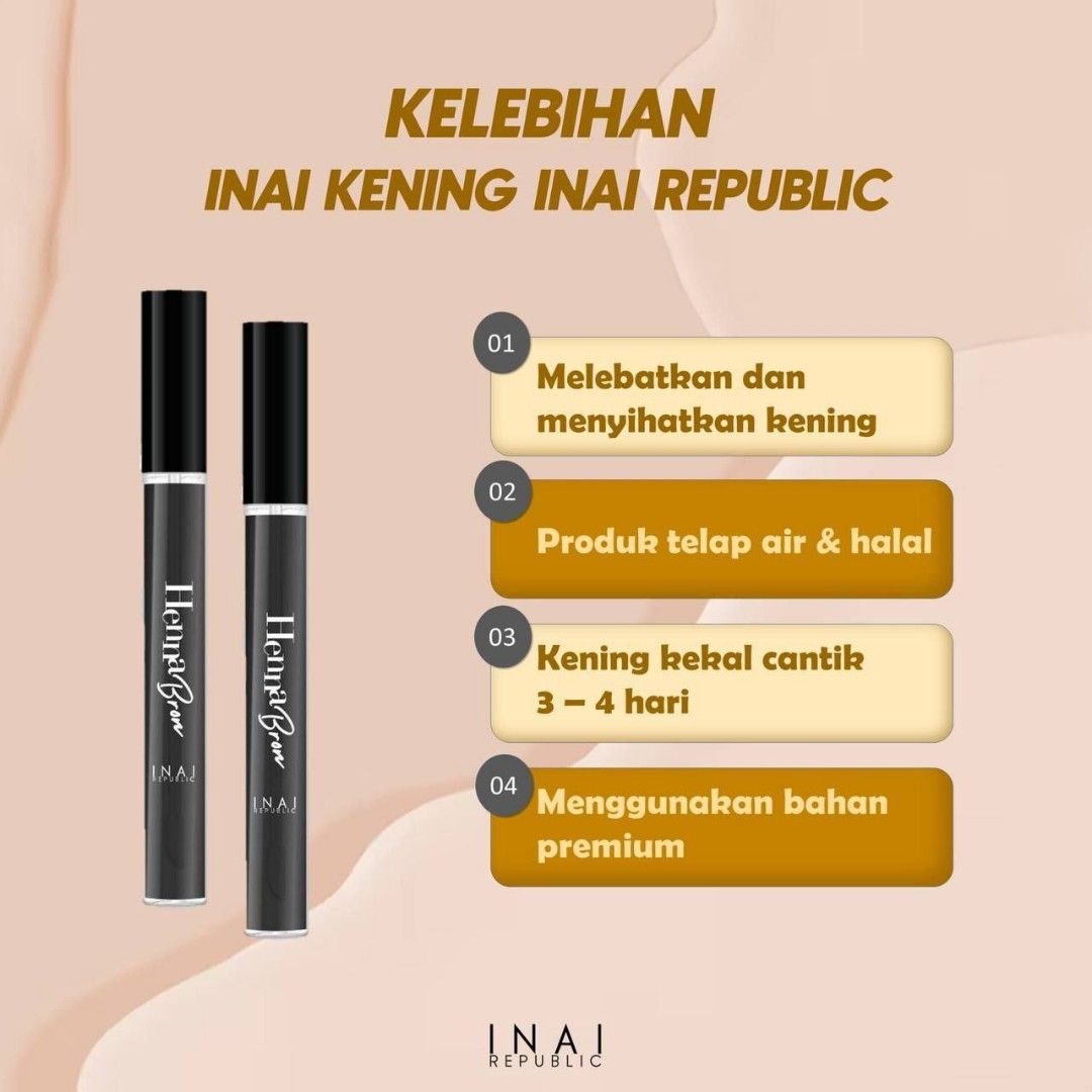 Modern Brown Henna Inai Republic, Beauty & Personal Care, Face, Makeup ...