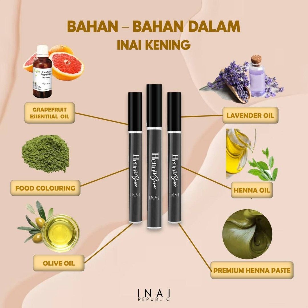 Modern Brown Henna Inai Republic, Beauty & Personal Care, Face, Makeup ...