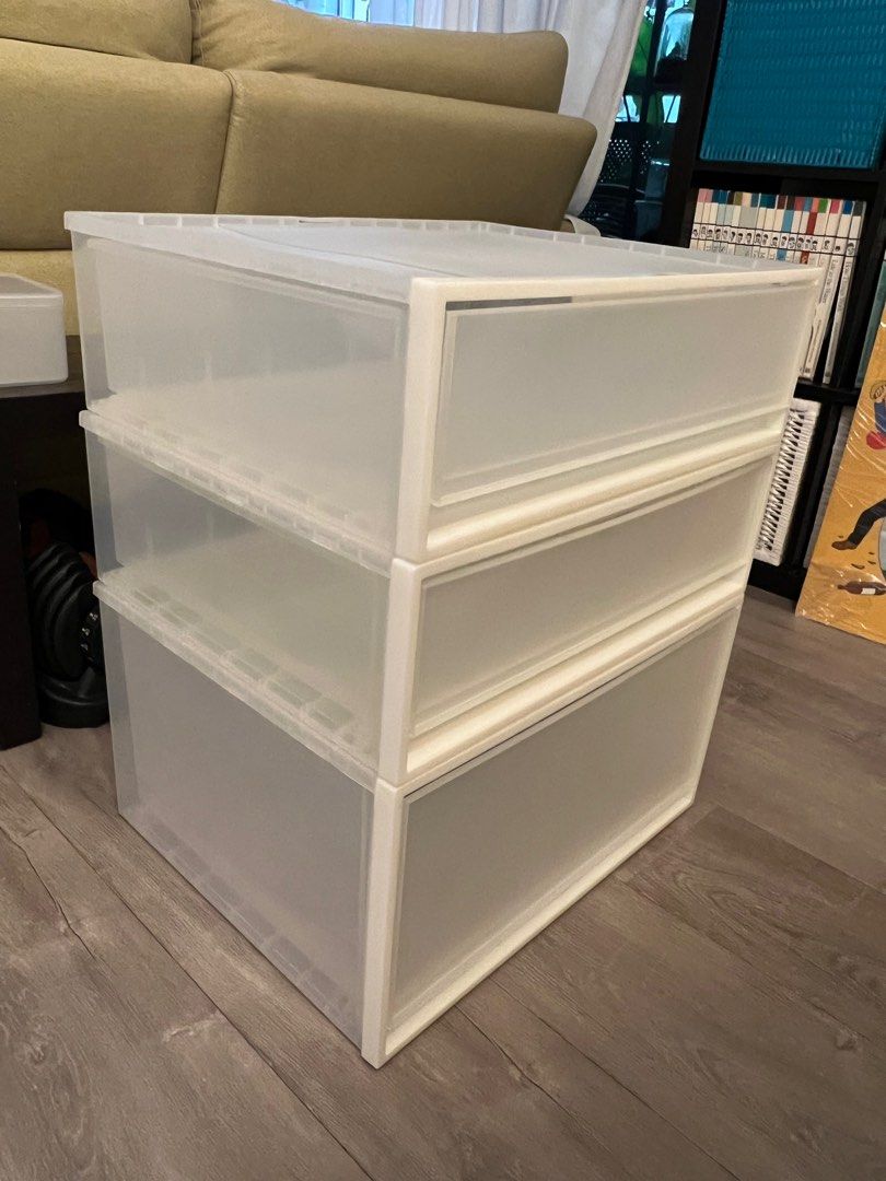 Muji Storage Box (2 small, 1 medium), Furniture & Home Living, Home ...