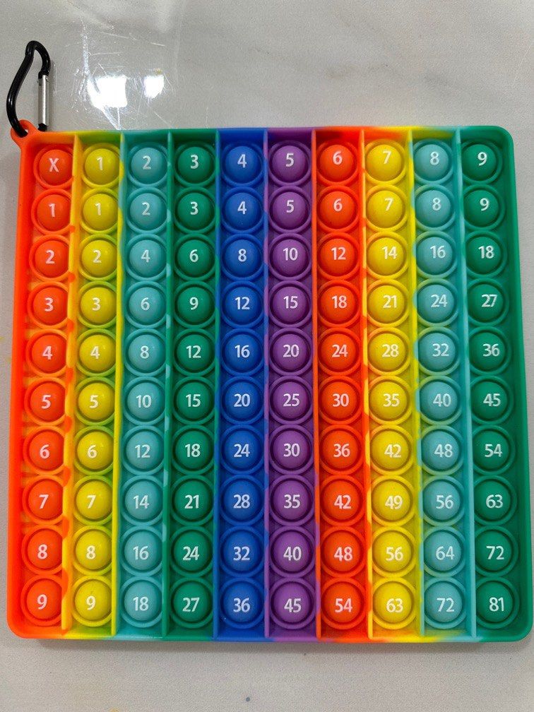 Large Size Pop it Times Multiplication Table Numbers Math Push Bubble ...
