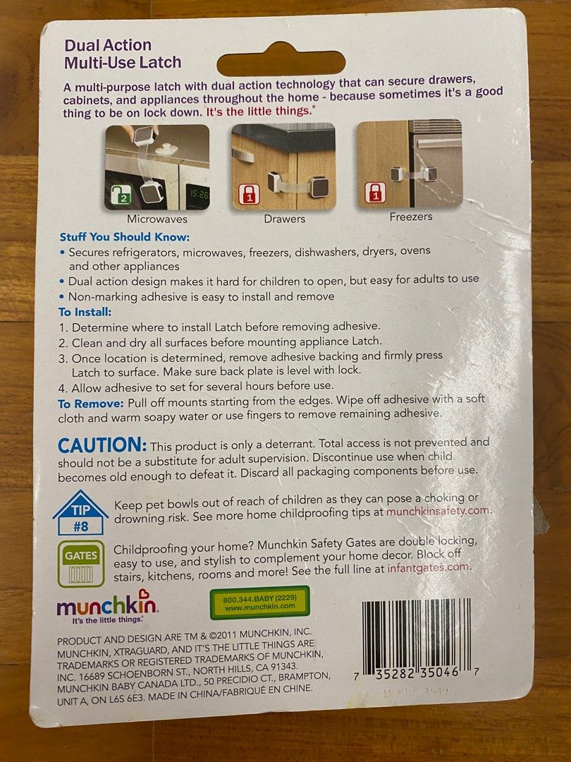 Munchkin dual action multi use safety latch, Babies & Kids, Baby ...