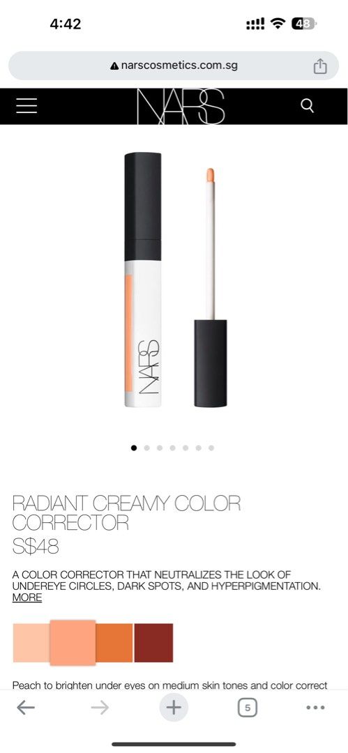 NARS RADIANT CREAMY COLOR CORRECTOR, Beauty & Personal Care, Face ...