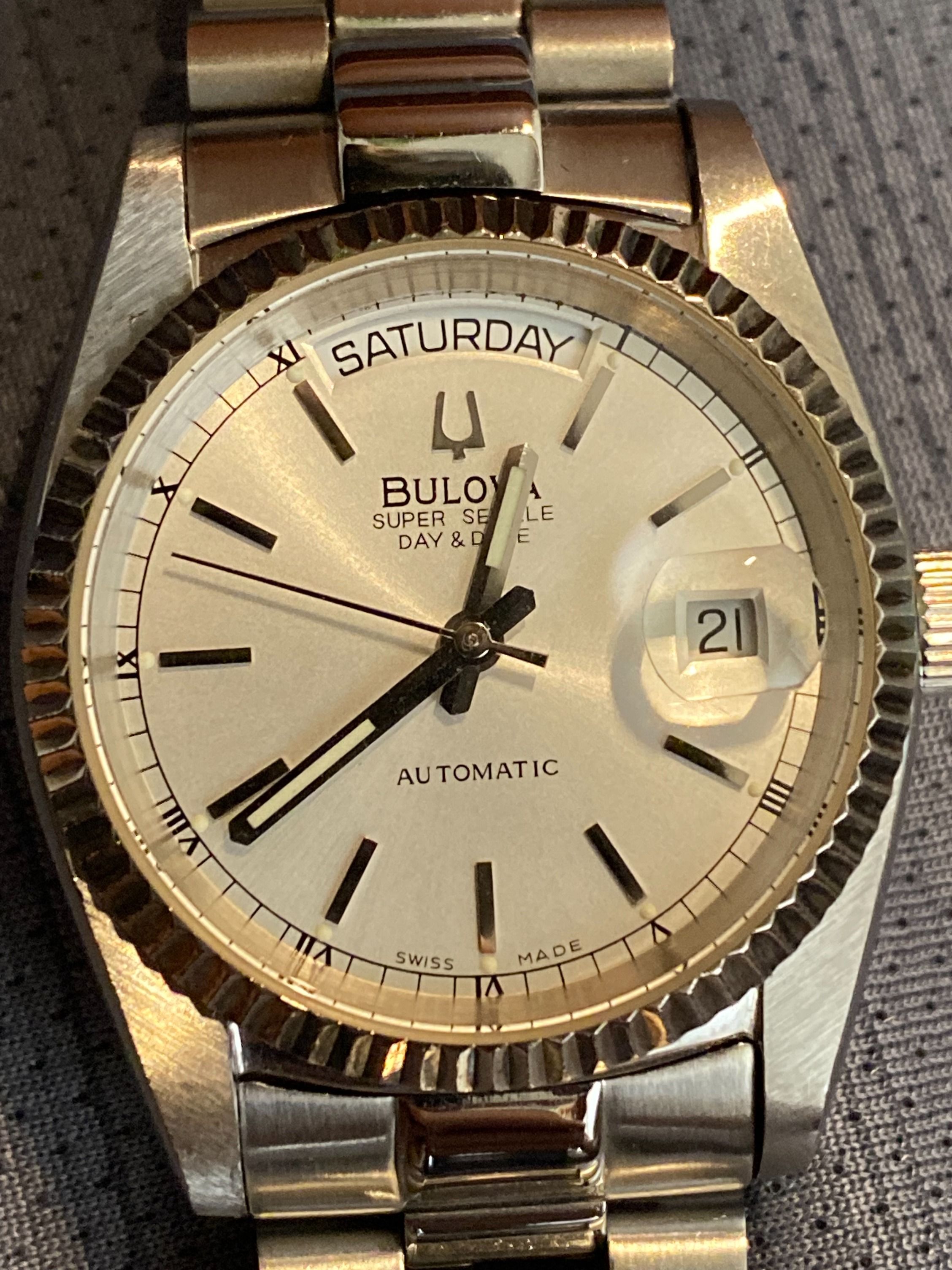 [Neo-Vintage] Bulova Super Seville Day & Date, Luxury, Watches on Carousell