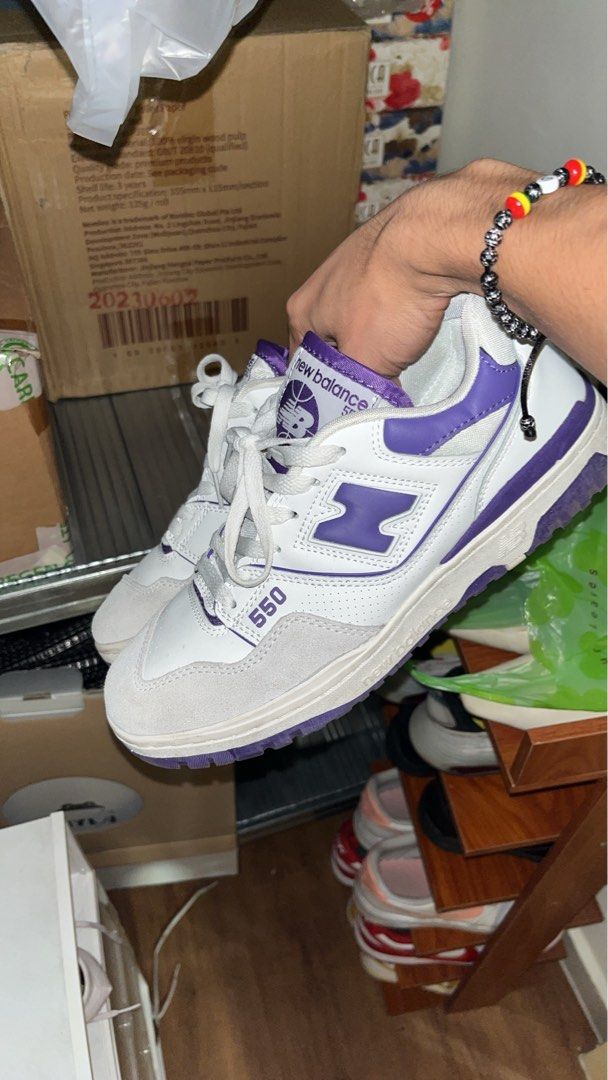 new balance 550 purple, Men's Fashion, Footwear, Sneakers on Carousell
