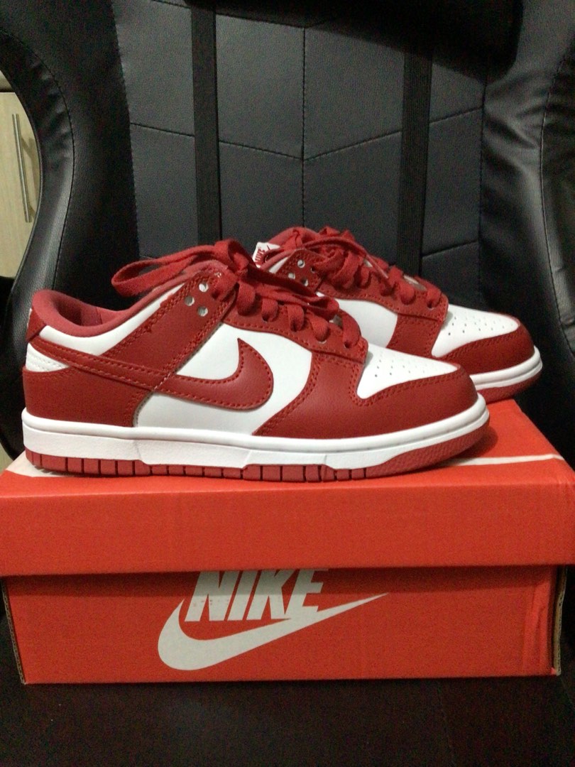 Nike Dunk Low (Red), Women's Fashion, Footwear, Sneakers on Carousell