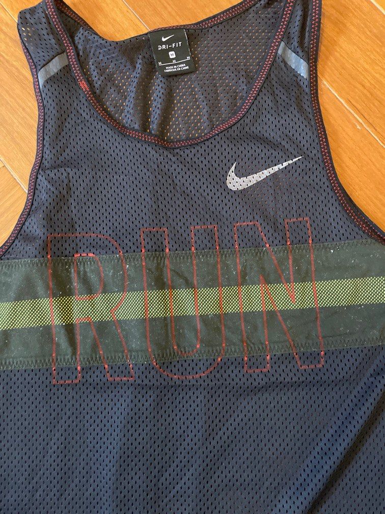 Nike running dri-fit perforated singlet (not aeroswift), Men's Fashion ...