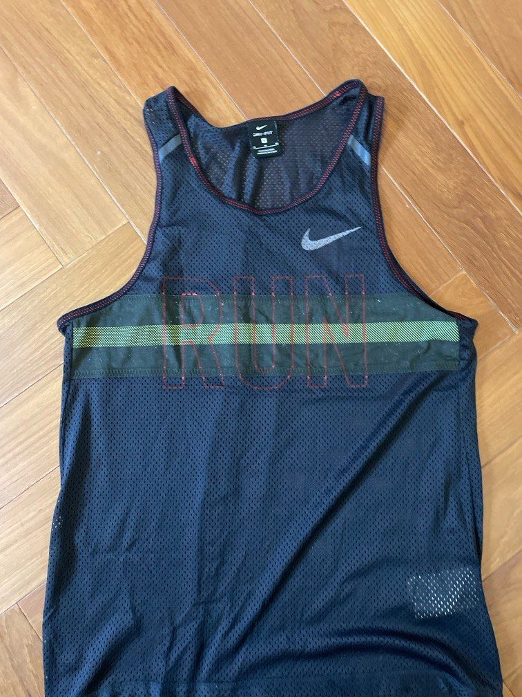 Nike running dri-fit perforated singlet (not aeroswift), Men's Fashion ...