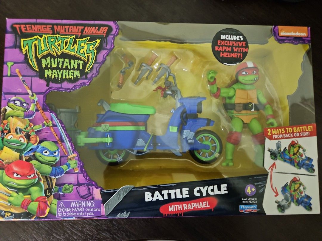 Ninja turtle tmnt mutant mayhem Raphael battle cycle, Hobbies & Toys ...