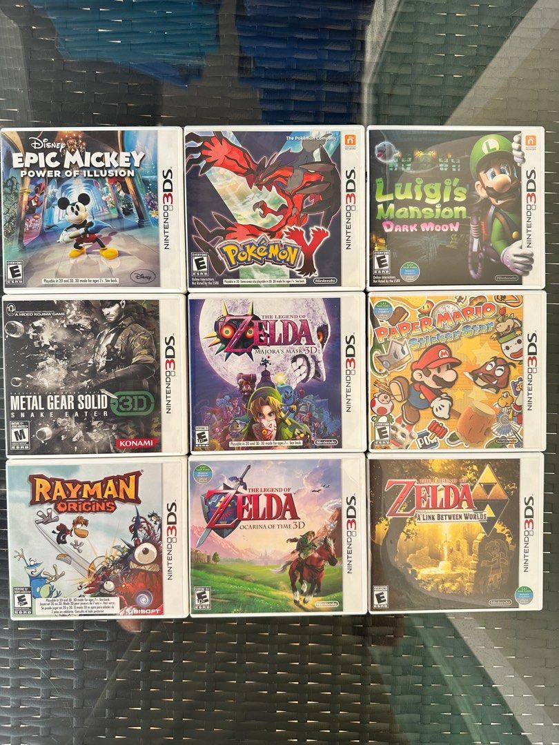 Nintendo 3DS game Epic Mickey / Pokémon Y / Luigi Mansion / Metal Gear ...