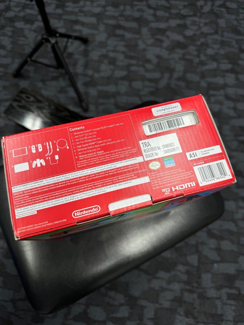 Nintendo Switch Oled Model red/blue, Video Gaming, Video Game Consoles ...