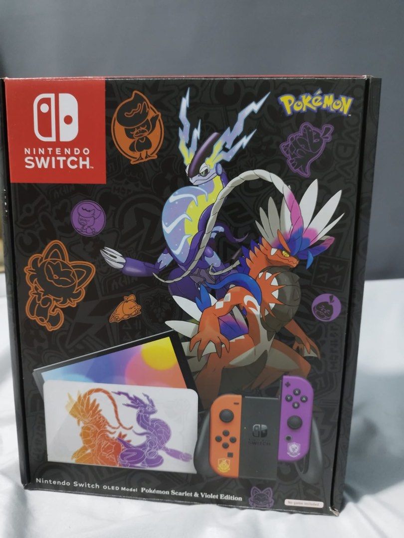 Nintendo Switch OLED Pokemon Scarlet & Violet, Video Gaming, Video Game ...