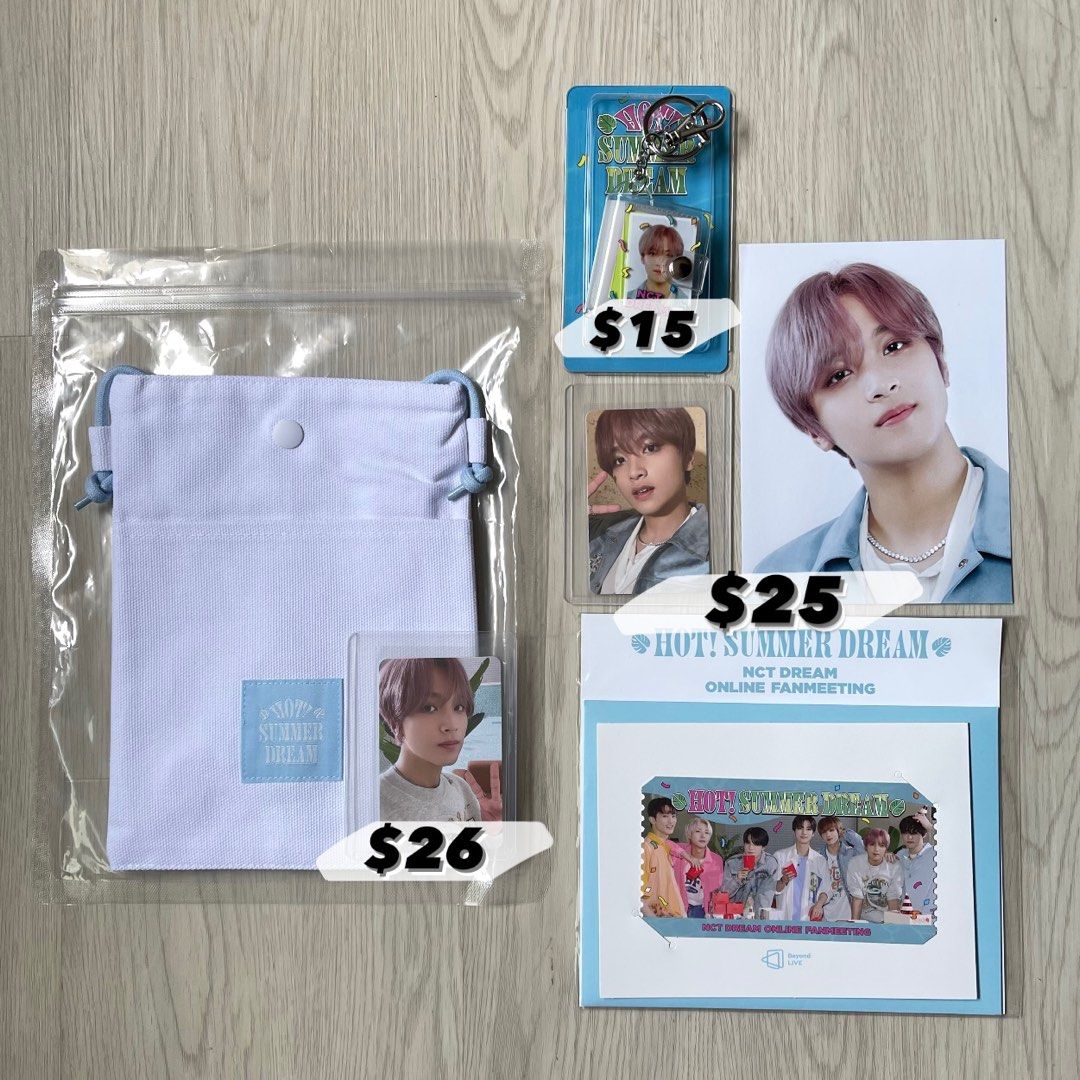 [official] haechan nct dream hot summer merch : ar ticket / id ...