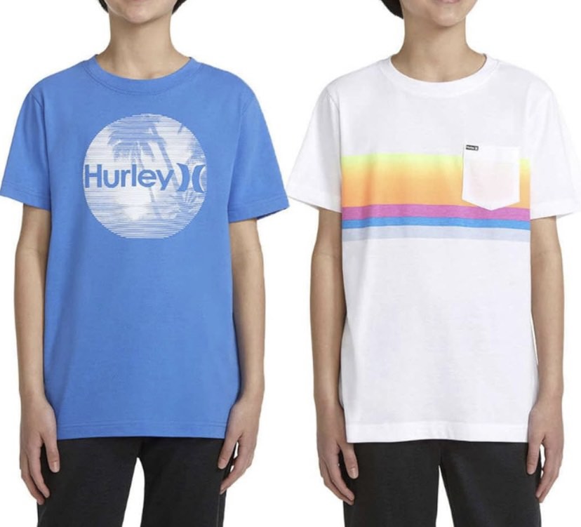Original Hurley 2-Pack Tee Shirt XL Youth 18/20Y, Men's Fashion, Tops ...