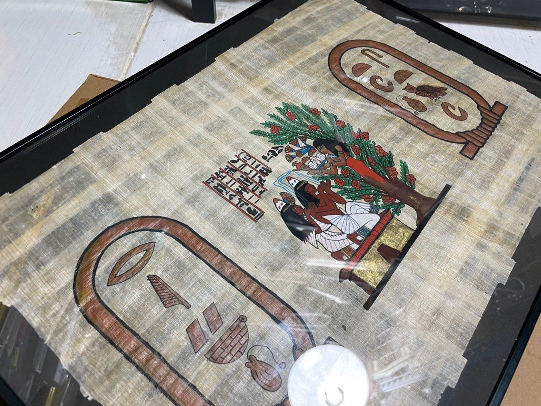Original Papyrus Egypt Drawing., Furniture & Home Living, Furniture ...