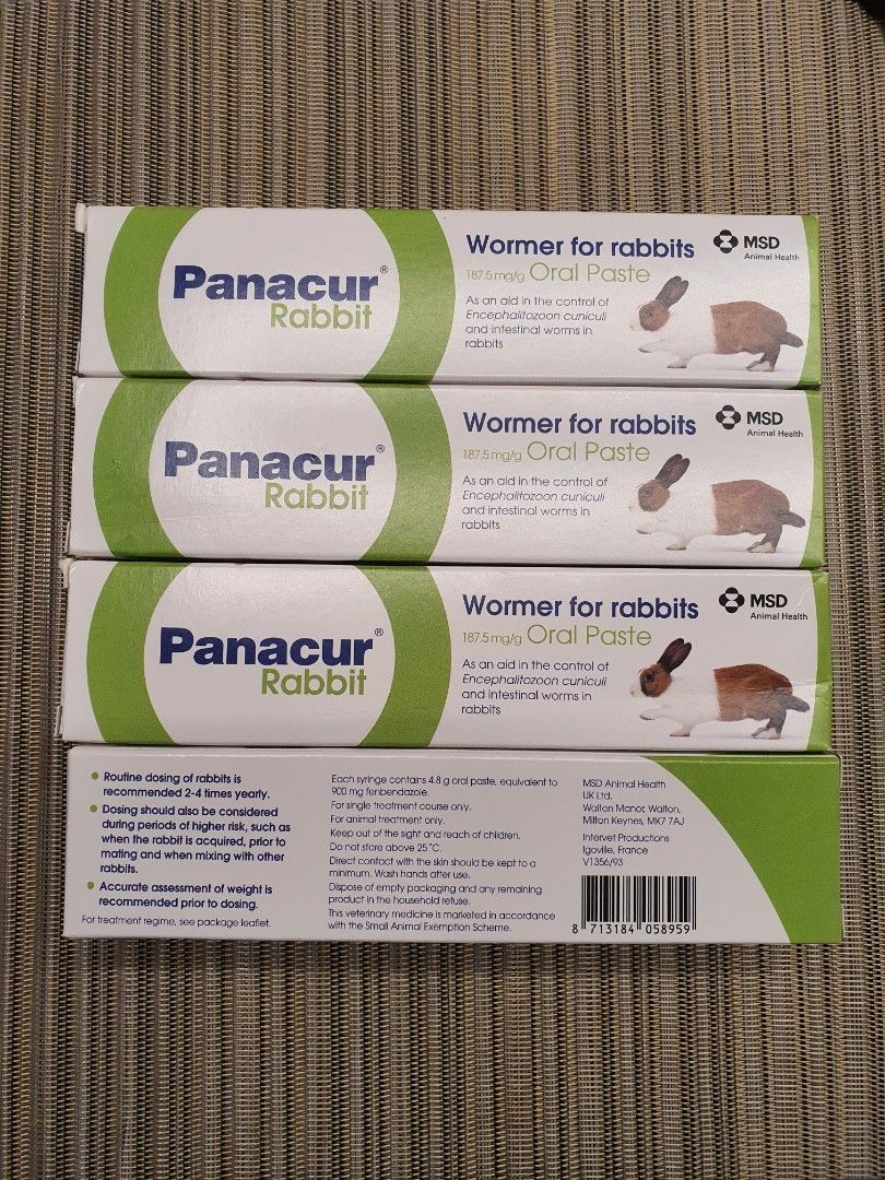 Panacur Rabbit 5mg, Pet Supplies, Pet Food on Carousell