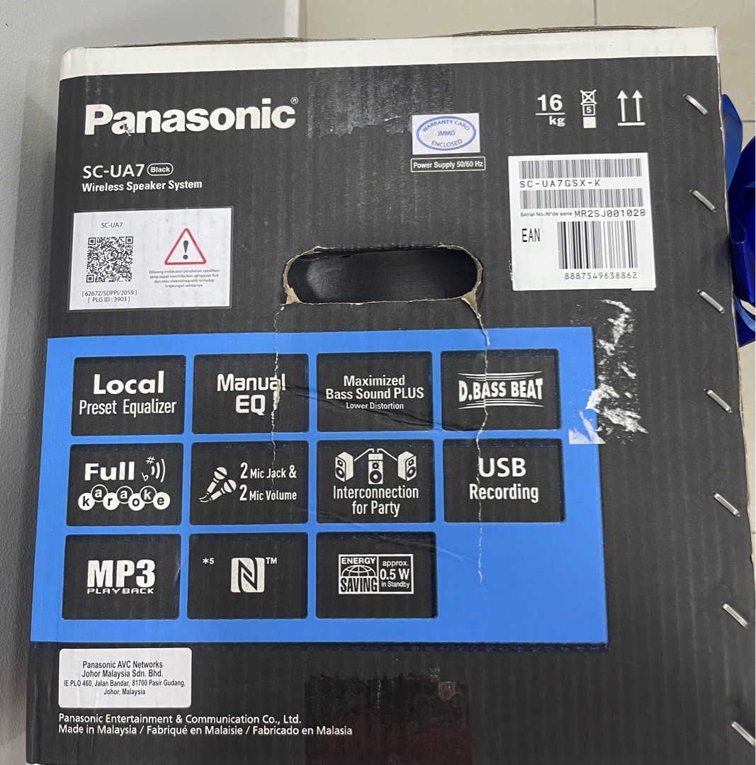 Panasonic SC - UA7 Wireless Speaker System, TV & Home Appliances, TV ...