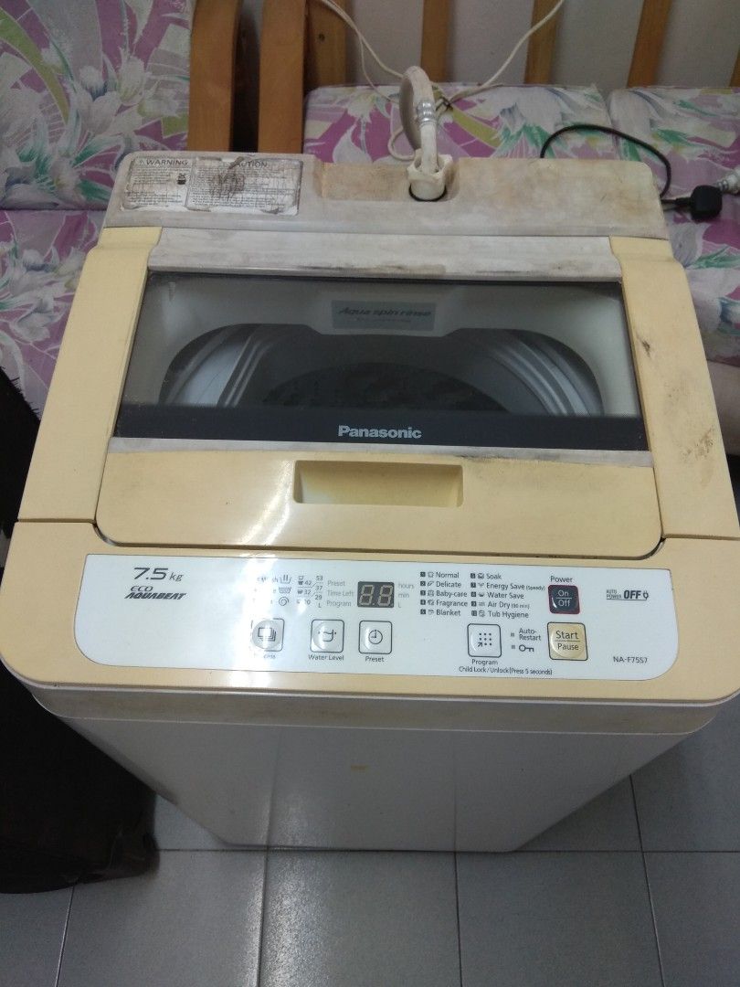 Panasonic Washing Machine 7.5kg, TV & Home Appliances, Washing Machines ...