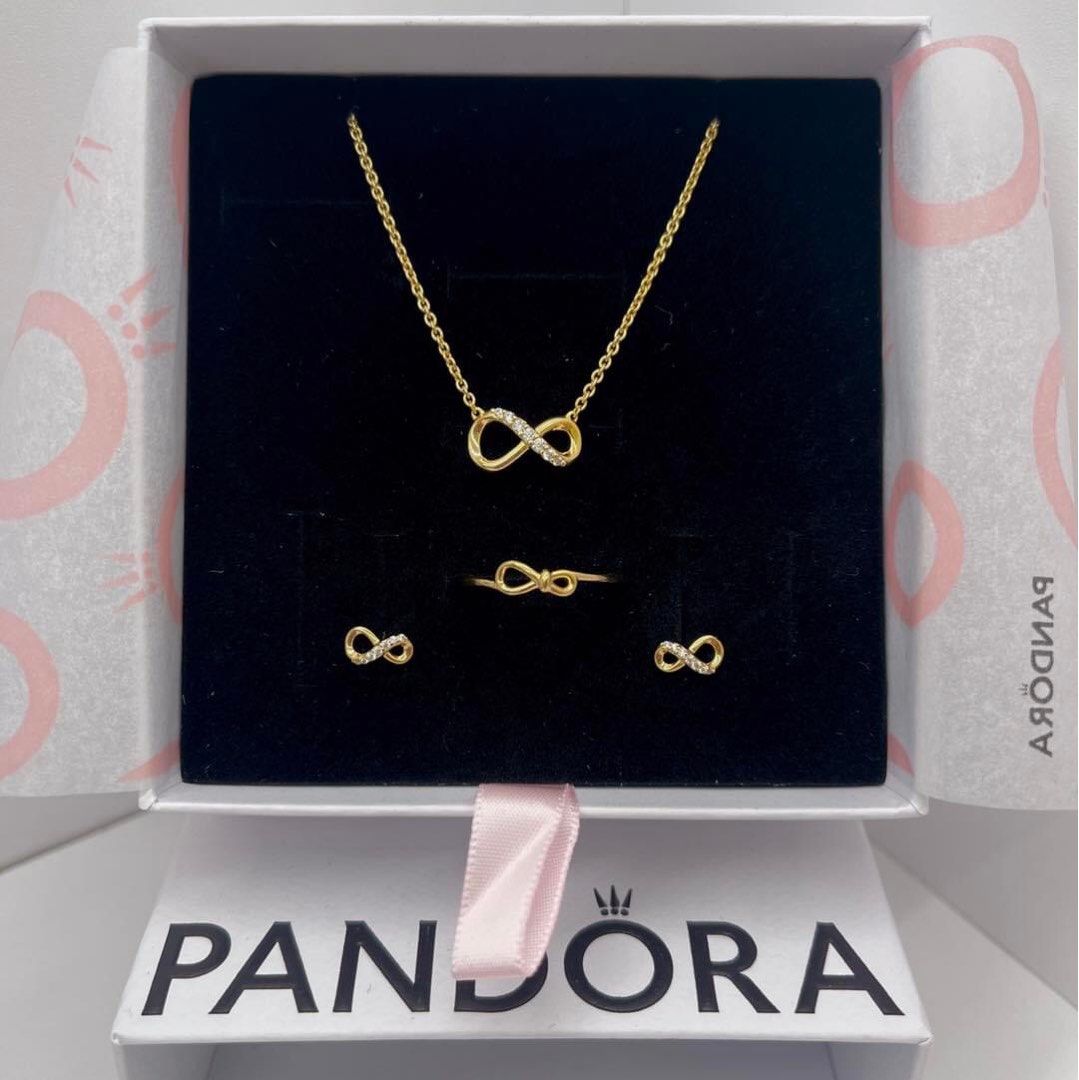 Pandora Infinity set in gold, Women's Fashion, Jewelry & Organizers ...