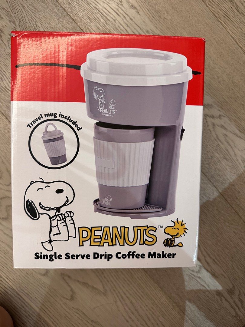 Peanuts Single Serve Drip Coffee Maker, 家庭電器, 廚房電器, 咖啡機及咖啡壺 - Carousell
