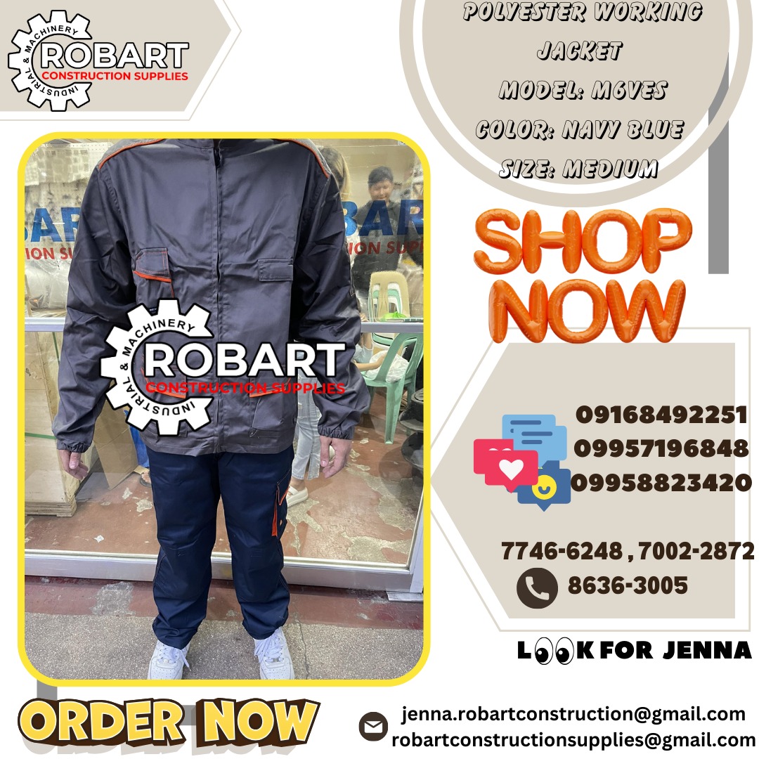 Polyester working jacket model: M6VES color: Navy blue, Commercial ...