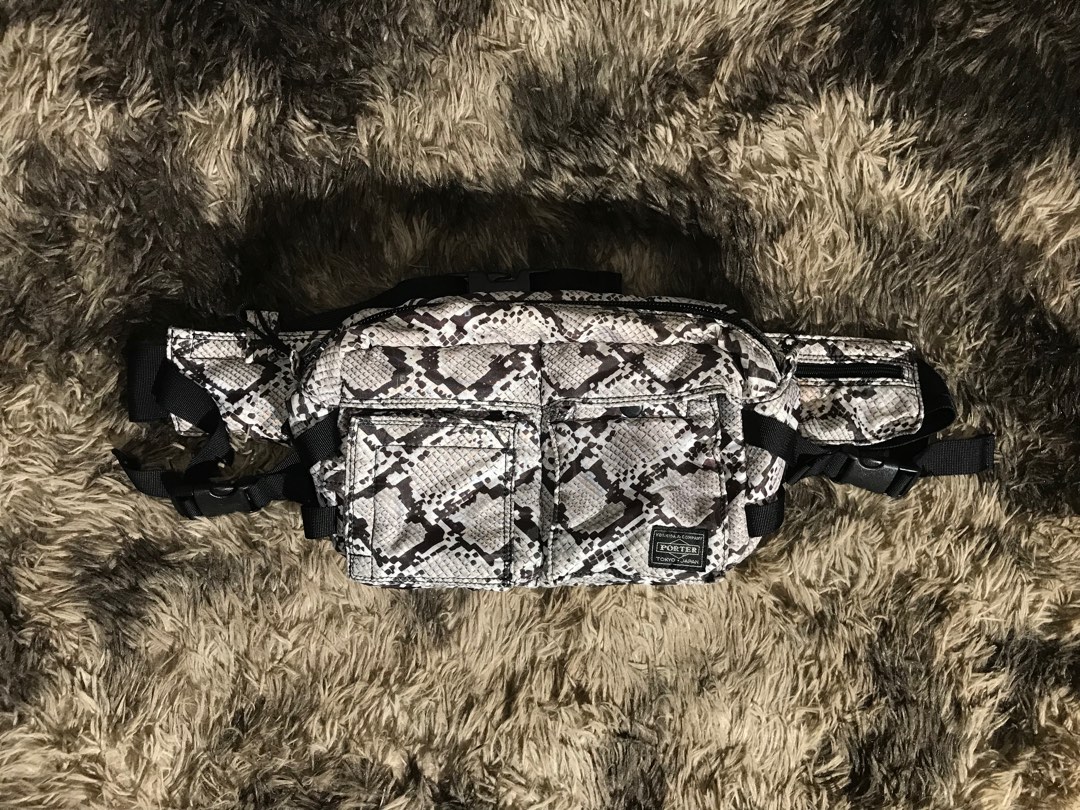 Porter Japan Python Skin Waist Bag, Men's Fashion, Bags, Belt bags, Clutches and Pouches on ...