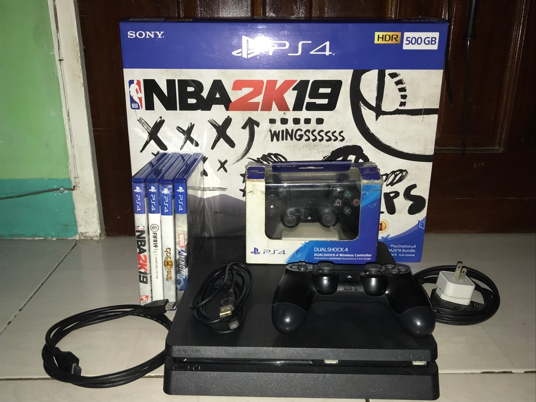 Ps4 slim 500 gb w/ box and games, Video Gaming, Video Game Consoles ...